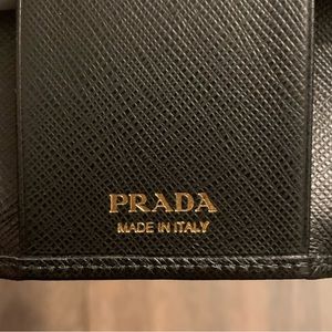 Prada | Accessories | Prada Nero Black Saffiano Leather 6 Key Holder ...